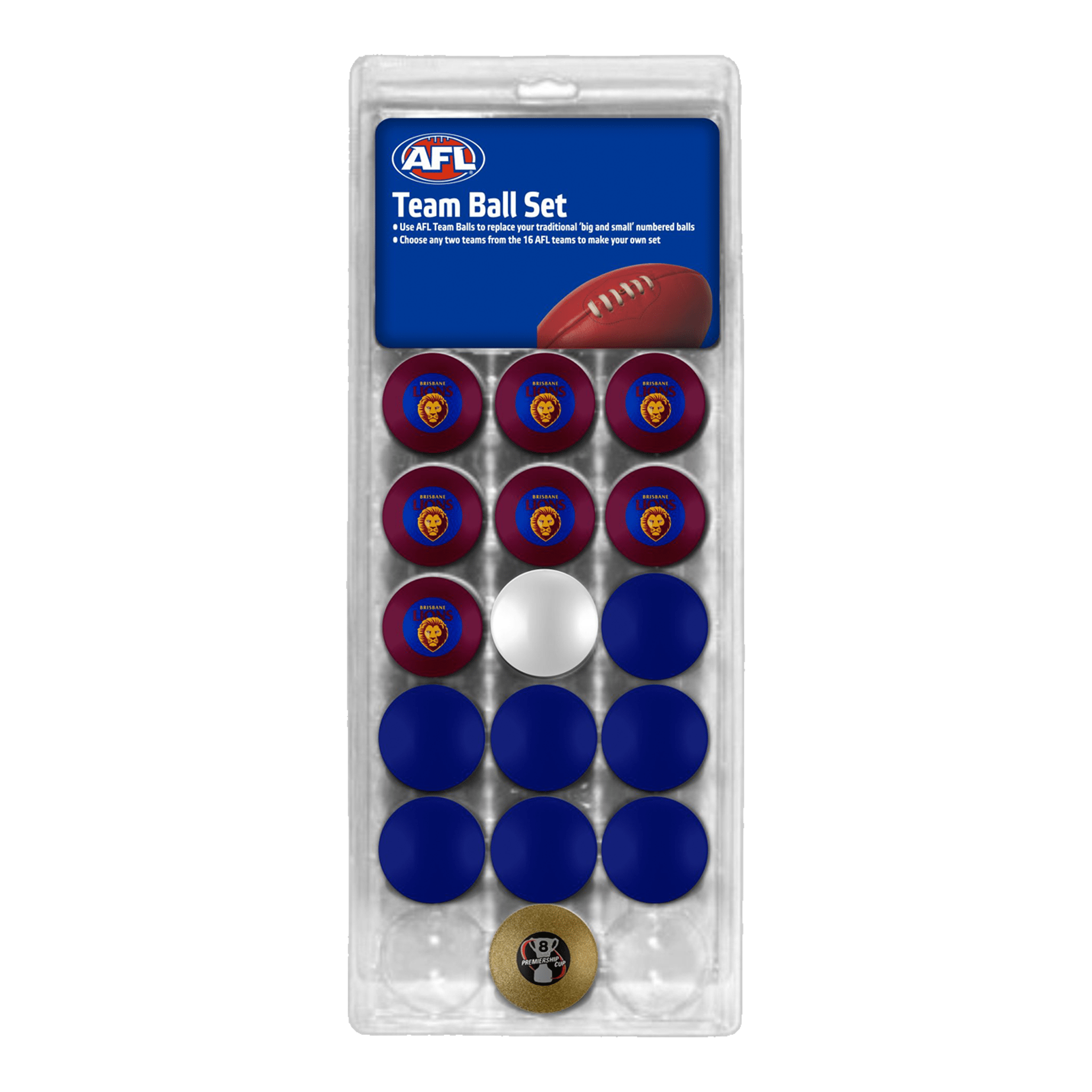 Buy AFL Teams Pool Ball Set from Cue Store
