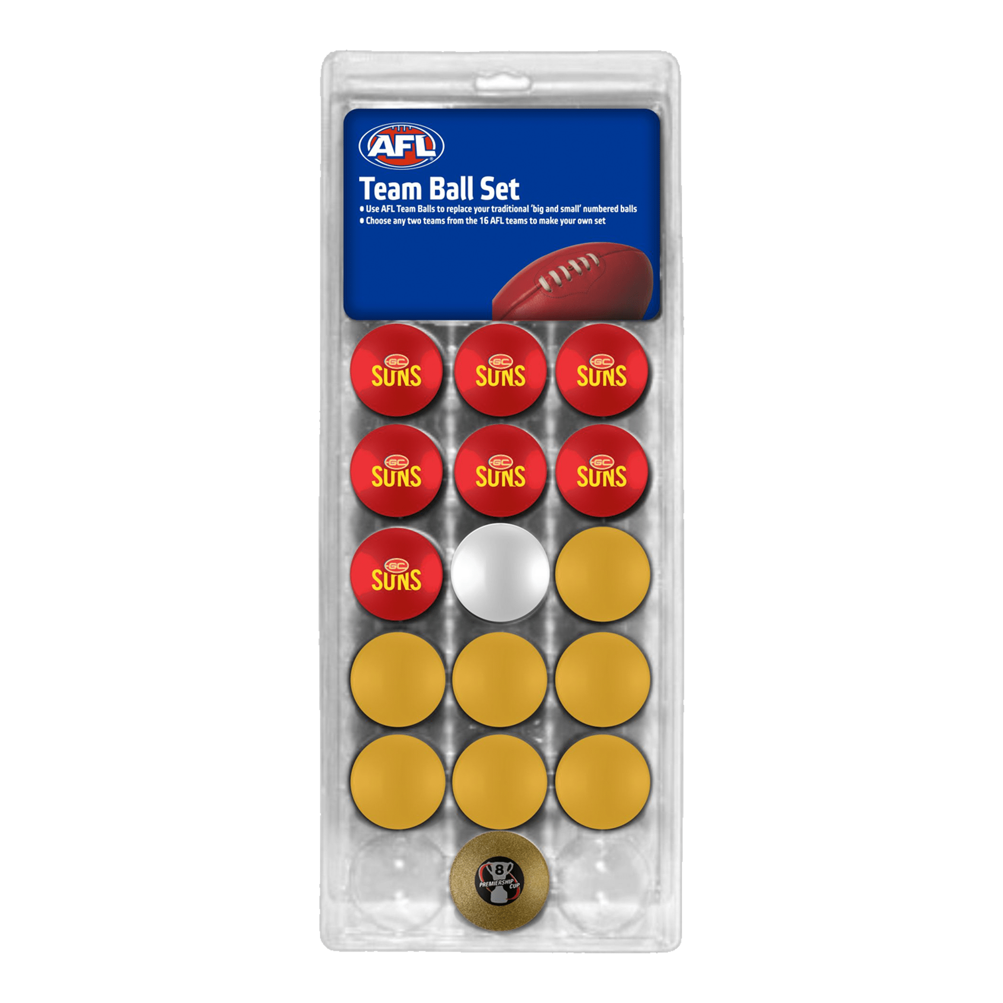 Buy AFL Teams Pool Ball Set from Cue Store