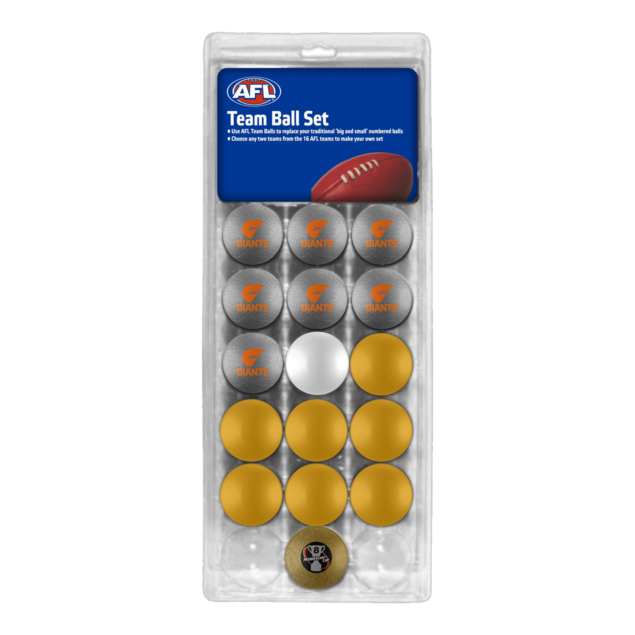 Buy AFL Teams Pool Ball Set from Cue Store