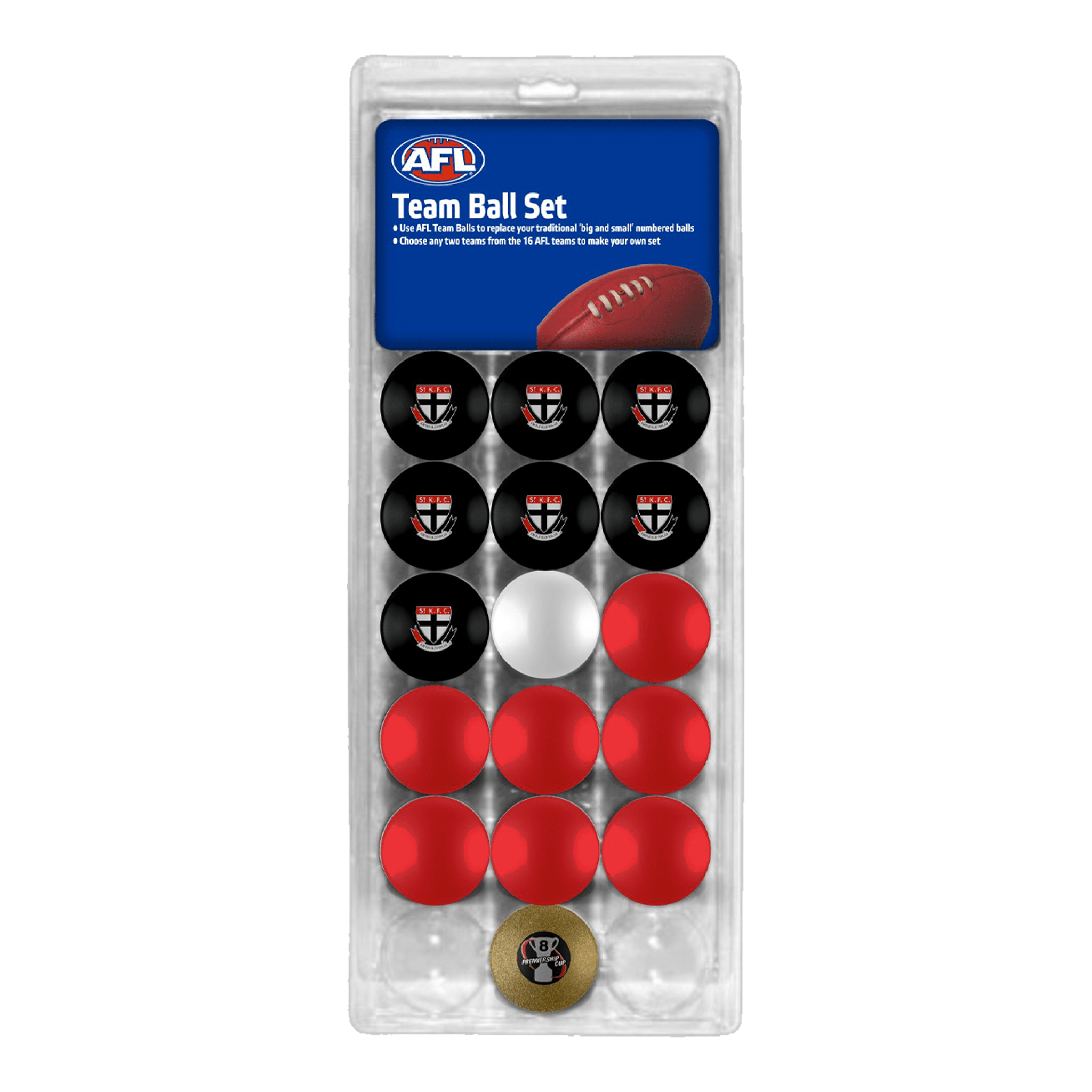 Buy AFL Teams Pool Ball Set from Cue Store