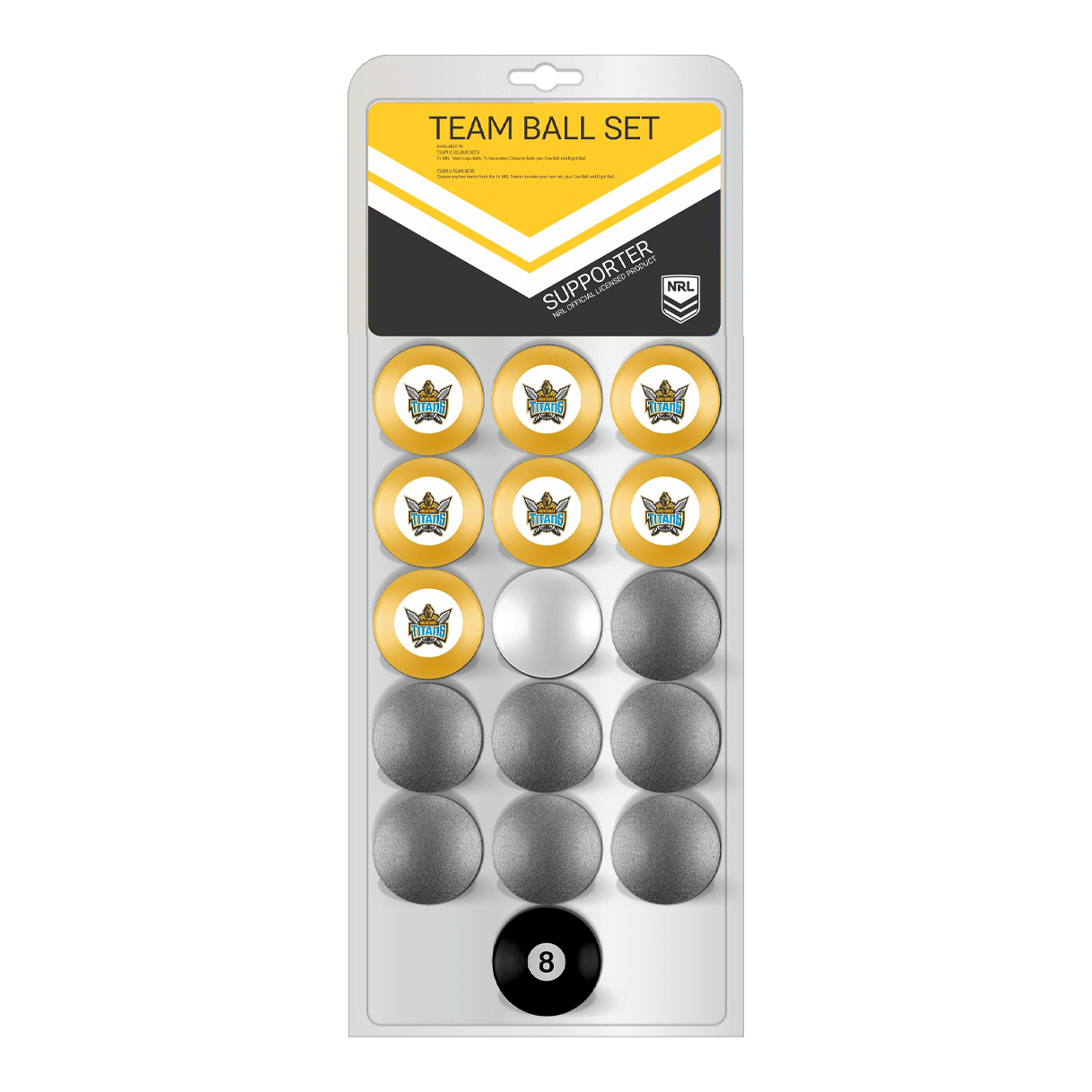 Buy NRL Teams Pool Ball Set from Cue Store